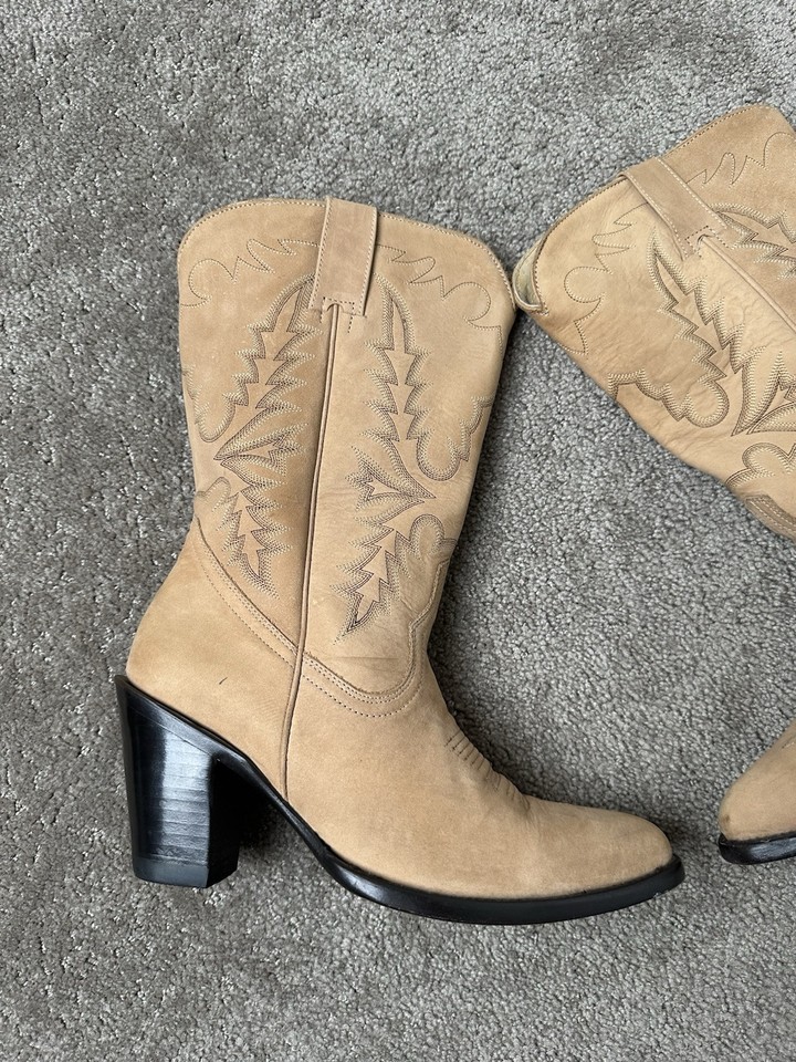IDYLLWIND Women’s Charmed Life Western Boots Round Toe Beige Size US 8B ...