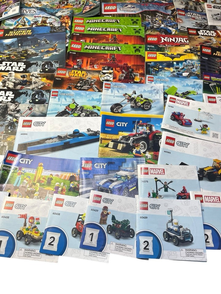 Bulk Lot of 50 LEGO CITY Instruction Manuals Booklets Disney Elves ...