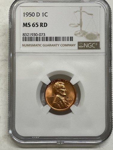 1950-D Lincoln Wheat Cent / Penny 1c NGC MS65 RD Red | eBay