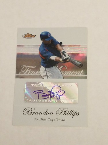 Brandon Phillips 2007 Topps Finest Moments Autograph Auto SSP Refractor ...