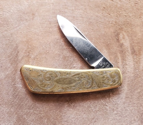 Vintage Ornate Brass Folding Pocket Knife - Made in Hong Kong | eBay