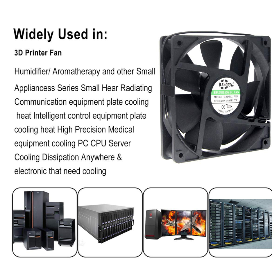 EC AC Cooling Fan 120X120X25Mm 120Mm AC 110V 115V 120V 220V 240V for ...