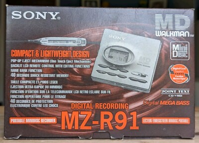 SONY MZ-R91 - *Mint Condition* - Portable MiniDisc Recorder/Player ...