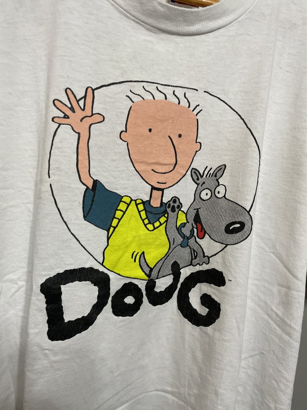 Vintage 1991 Doug Nickelodeon Cartoon Promo T-Shirt S… - Gem