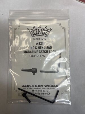 Kings Gun Works #321 Hex Head Magazine Catch Lock 1911 Colt Blue NOS | eBay