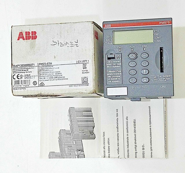 ABB Pm573-eth CPU 512kb Ethernet 1SAP130300R0271 for sale online | eBay