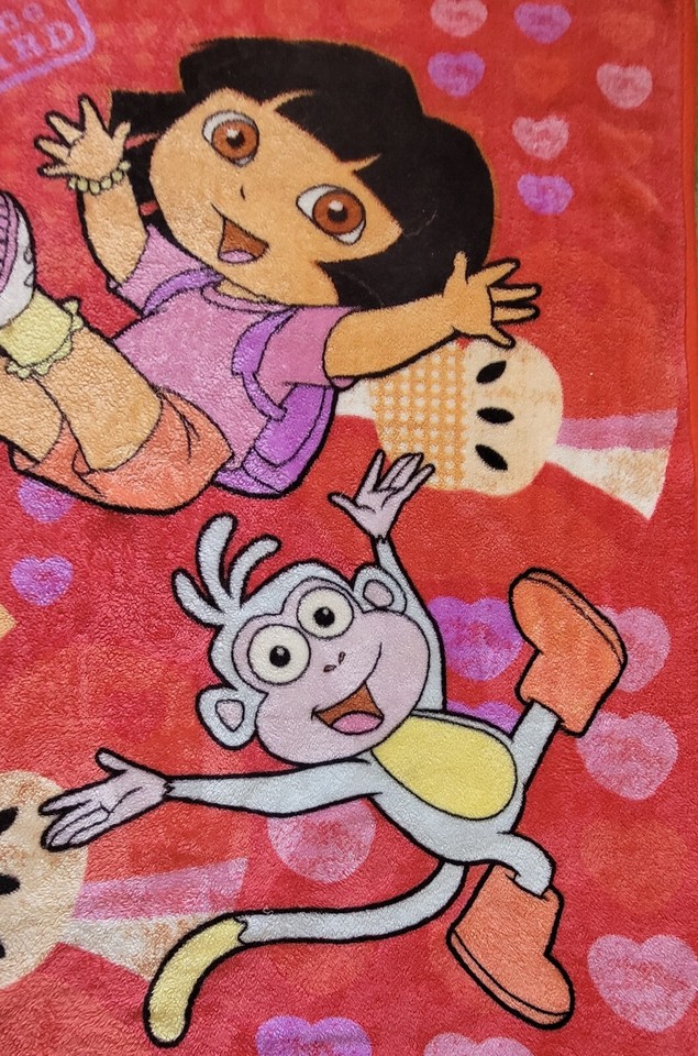 Vintage Nick Jr. DORA The Explorer Fresh From The Orchard Blanket ...