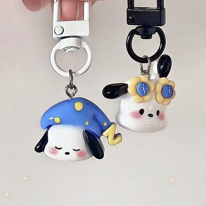 Cute Cartoon Pochacco Keychain Animal Key Chain Creative Dog Doll Pend ...