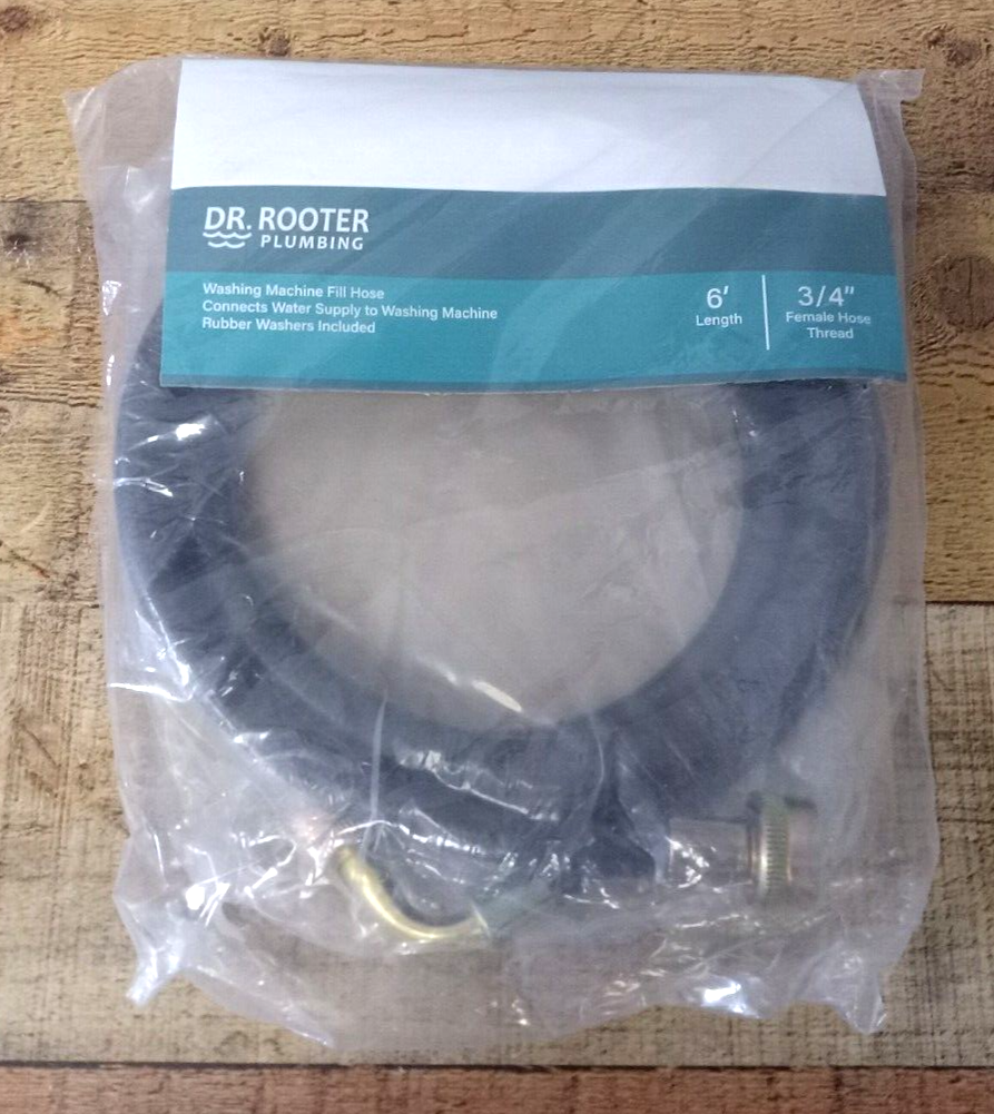Dr. Rooter 6 ft 3/4'' Female Hose Thread Water Supply Hose for Washing ...