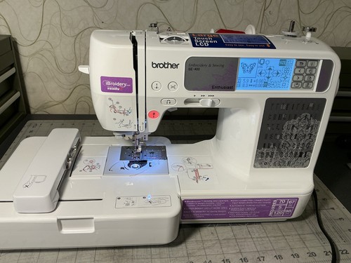 Brother SE 400 Sewing Embroidery Machine Combo White Pedal Power Cord ...