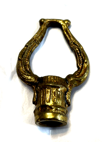 Antique Brass Lamp Chandelier Finial Lyre Shaped Loop | eBay