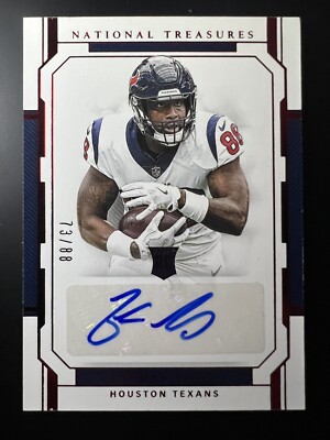 2018 National Treasures Jordan Akins Signatures /88 Panini #133 Rookie ...