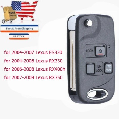 Upgraded Flip Remote Key Fob for Lexus RX350 RX400h 2007 2008 2009 ...