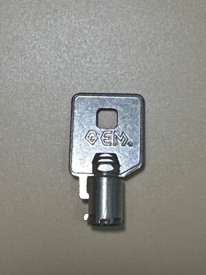 GEM Barrel Lock Key Pinball Soda Machine Fort Lock Alarm Tubular 1609R ...