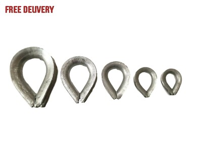 Galvanized Wire Rope Thimble - BS464 - Choose Size & Quantity - Hard ...