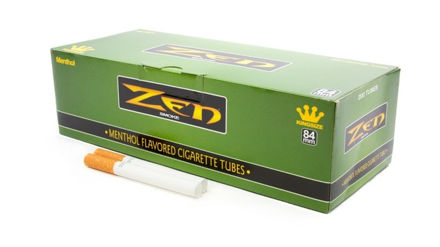 Zen Smoke Menthol Flavored Cigarette Tubes, Size King - 200 Count for ...