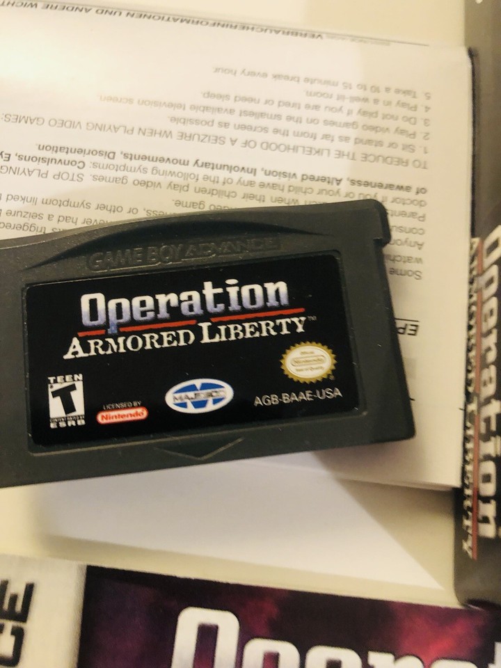 Nintendo Gameboy Advance Operation Armored Liberty | eBay UK