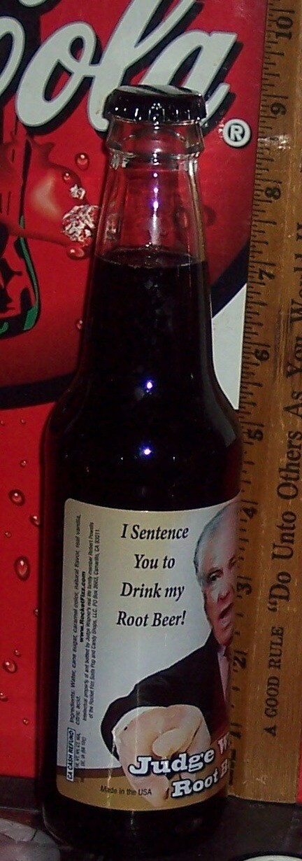 2020 JUDGE WAPNER ROOT BEER ROCKET FIZZ 12 OZ GLASS BOTTLE LIMITED ...