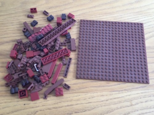 Lego Brown Bricks and One Baseplate Not Lego | eBay UK