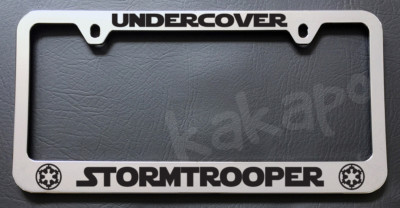 Undercover Stormtrooper Star Wars Chrome License Plate Frame | Front ...