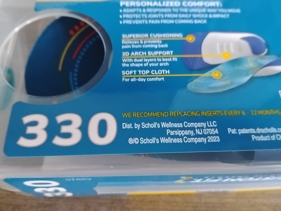 DR. SCHOLL'S CUSTOM FIT CF330 ORTHOTIC SHOE INSERTS 5-IN-1 ALL DAY PAIN ...