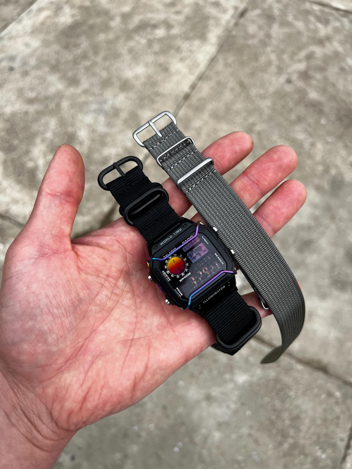 Tactical Sunset – Modified Watch Based on Original Casio AE-1200 Retro ...