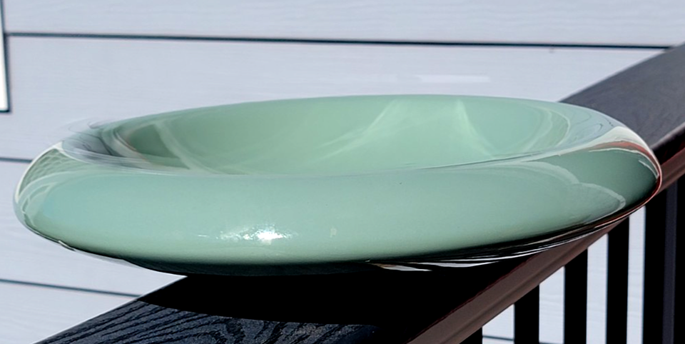 Unique VTG Haeger Pottery Large Saucer Bowl Sky Blue | eBay