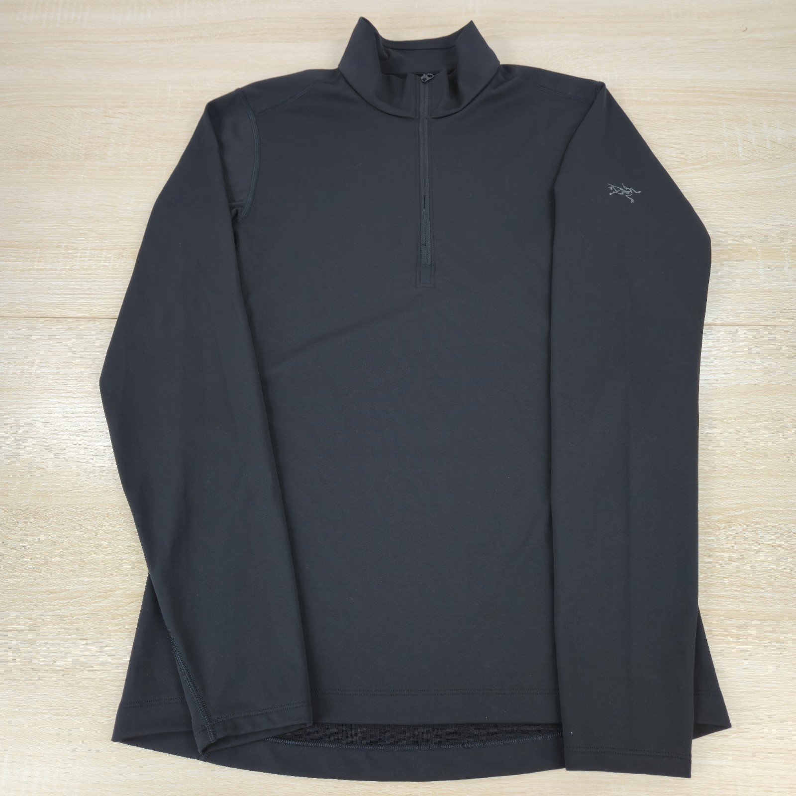Men's M Arcteryx Phase AR Base Layer Shirt 1/4 Zip Long Sleeve Black ...