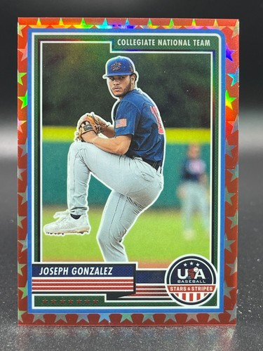 2023 USA Stars & Stripes JOSEPH GONZALEZ Red Stars Prizm 136/149 Free ...