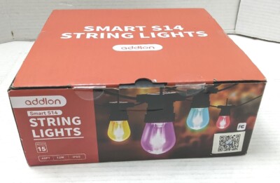 RGB & Warm White 49ft Smart String Lights Outdoor with Smart S14 ...