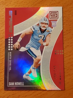 2022 Chronicles Status Red #16 Sam Howell UNC Commanders Rookie #'d 84/ ...