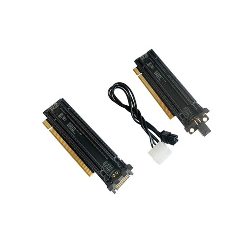 PCIe-Bifurcation x16 to x8x8 PCIE4.0 x16 1 to 2 Gen4 Card SATA/4P Power ...
