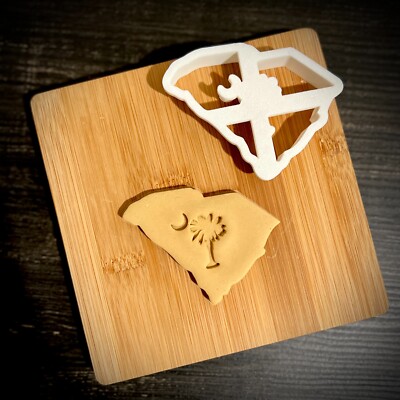 SOUTH CAROLINA State Palmetto Moon Cookie Cutter / Fondant Cutter (3D ...