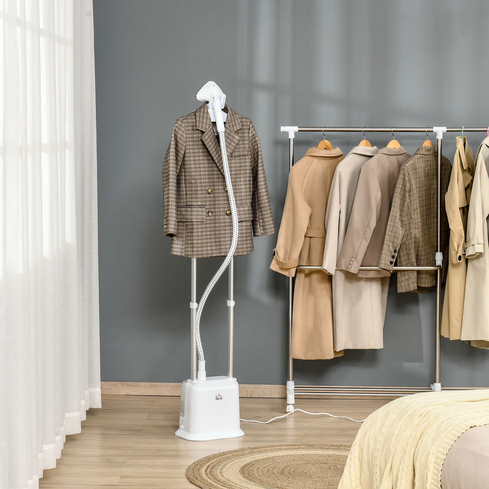 Upright Garment Clothes Steamer with 6 Steam Setting and 1.7L Water ...