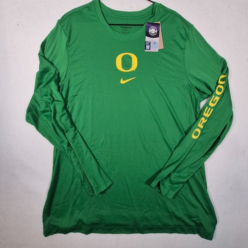 Nike Dri Fit Sweatshirt Mens 2XL Green Crew Neck Oregon Ducks Football ...