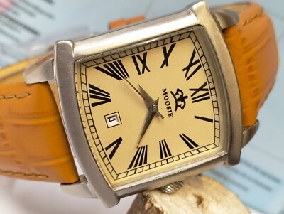 MOOSIE QUARTZ CREAM DIAL MEN'S FULL WORKING CONDITION VINTAGE WATCH | eBay