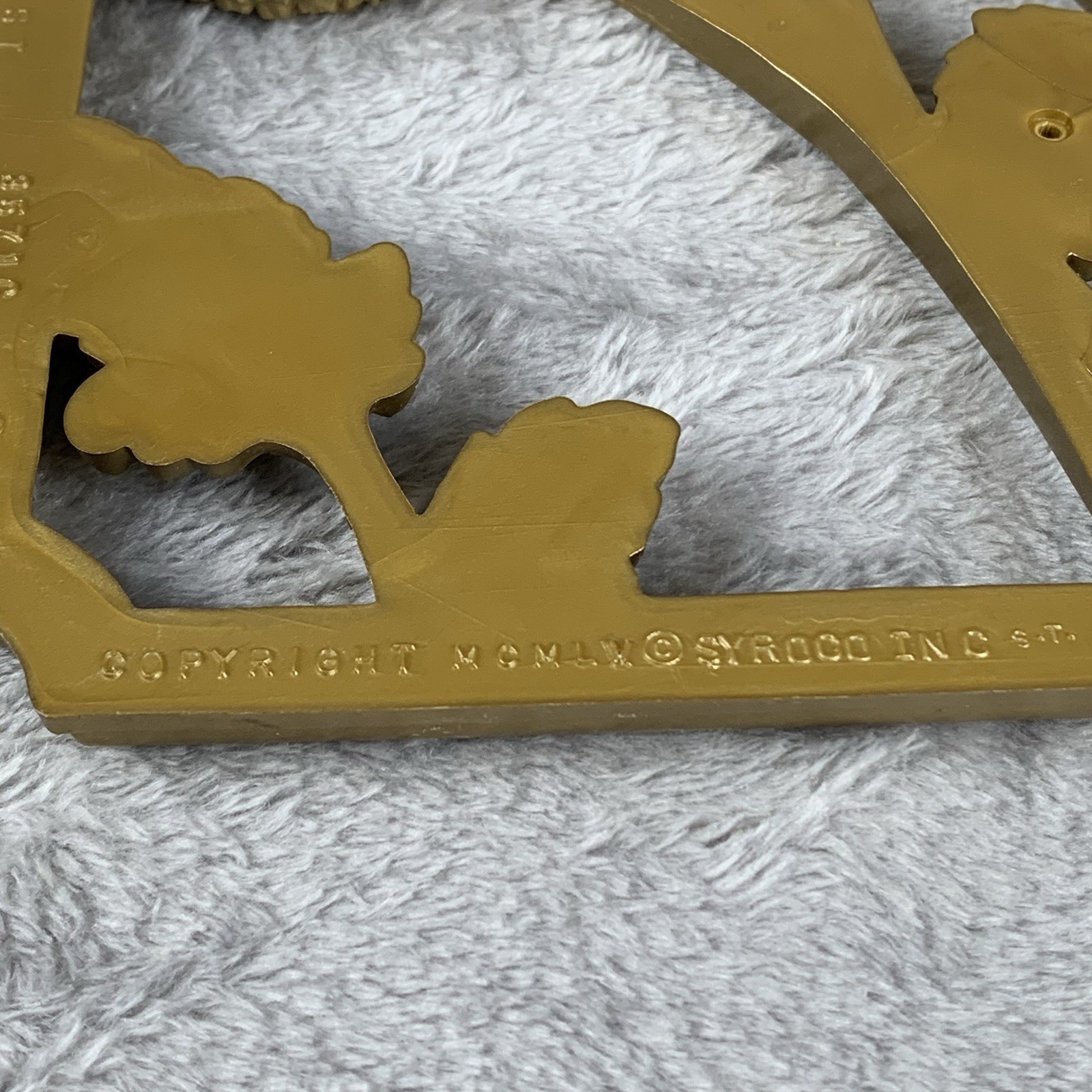 Vintage Syroco Flowers Gold Set of 2 Wall Plaques 6"x12" USA 1955 Rose ...