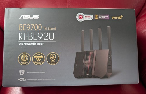 ASUS RT-BE92U WiFi 7 Tri-Band 9700Mbps 10gb WAN/ 2.5gbLAN Router * FREE ...