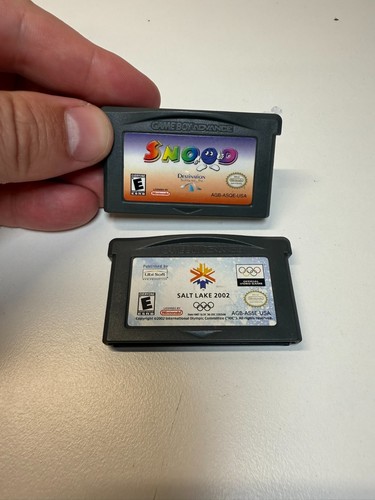 GBA Game Lot Snood & Salt Lake 2002 Olympics Tested Nintendo Game Boy ...