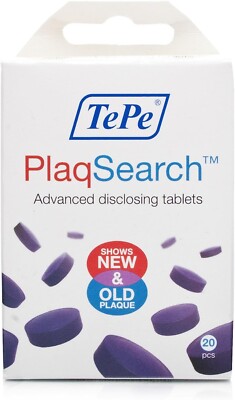 TePe Plaqsearch Advanced Disclosing Chew Tablets - Pack of 20 Tablets ...