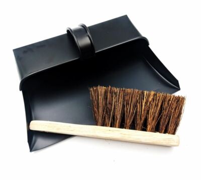 Metal Hooded Dustpan and Stiff Brush Hooded Dust Pan | eBay UK