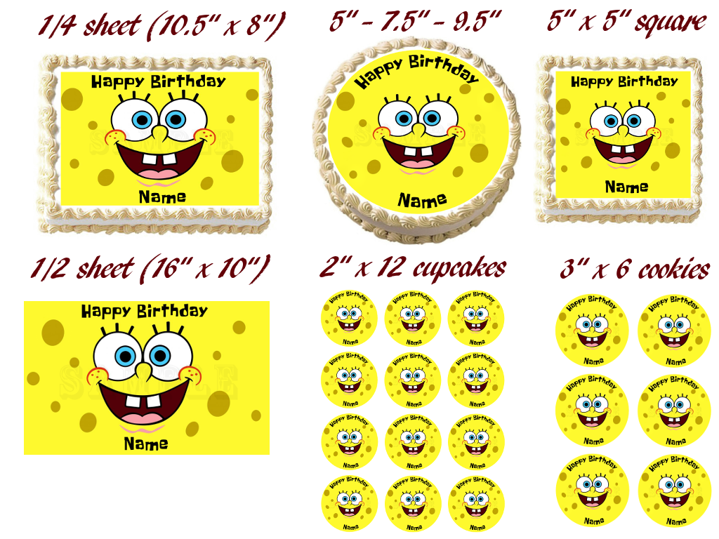 Spongebob Birthday Printables