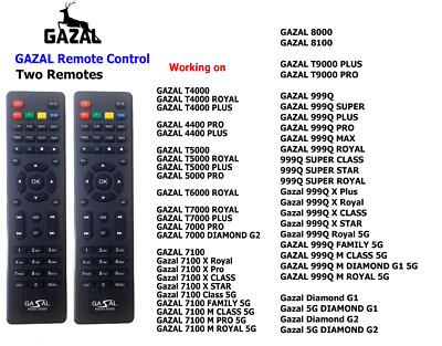 Gazal Receiver Remote Control Genuine working on 4000, 7000, 7100, 8000 ...