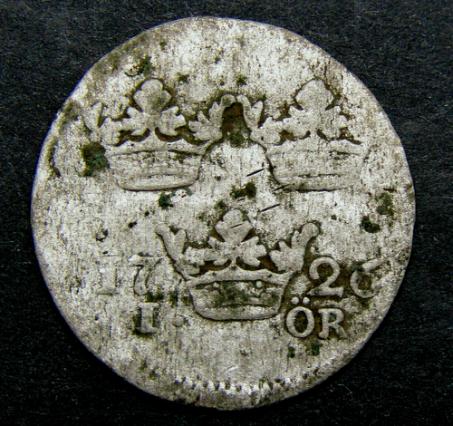 1 Öre Sweden Carl XII 1726 Year Silver Coins 0.91g | eBay