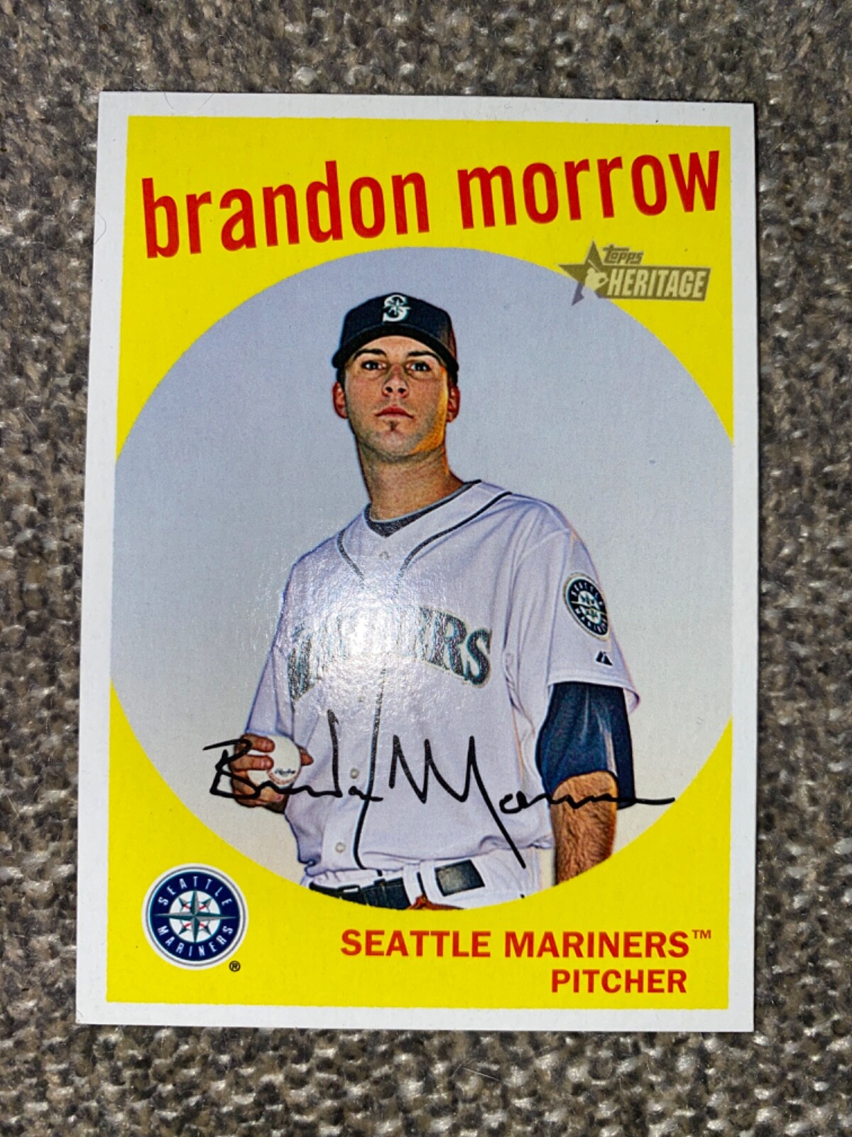 2008 Topps Heritage High #708 Mariners Brandon Morrow SP Baseball Card ...