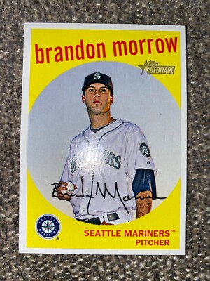2008 Topps Heritage High #708 Mariners Brandon Morrow SP Baseball Card ...