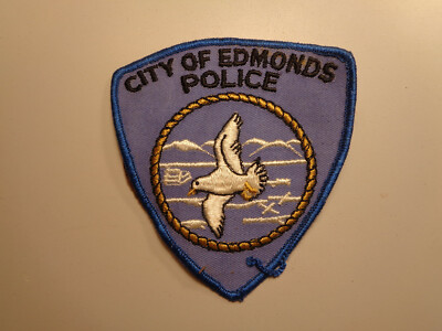 Vintage City of Edmonds Washington Police Shoulder Patch Cheesecloth ...
