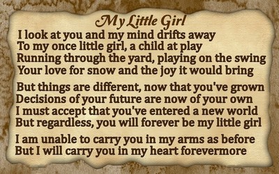 (My Little Girl) signs, plaques, gifts, girl, female, parents, raised ...