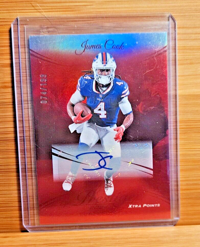 2024 Prestige Football James Cook /199 Autograph Red Xtra Points ...