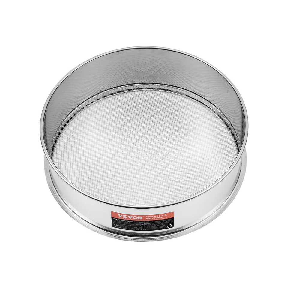 VEVOR Stainless Steel Flour Sieve - 10 Mesh Fine Mesh Sifter for ...